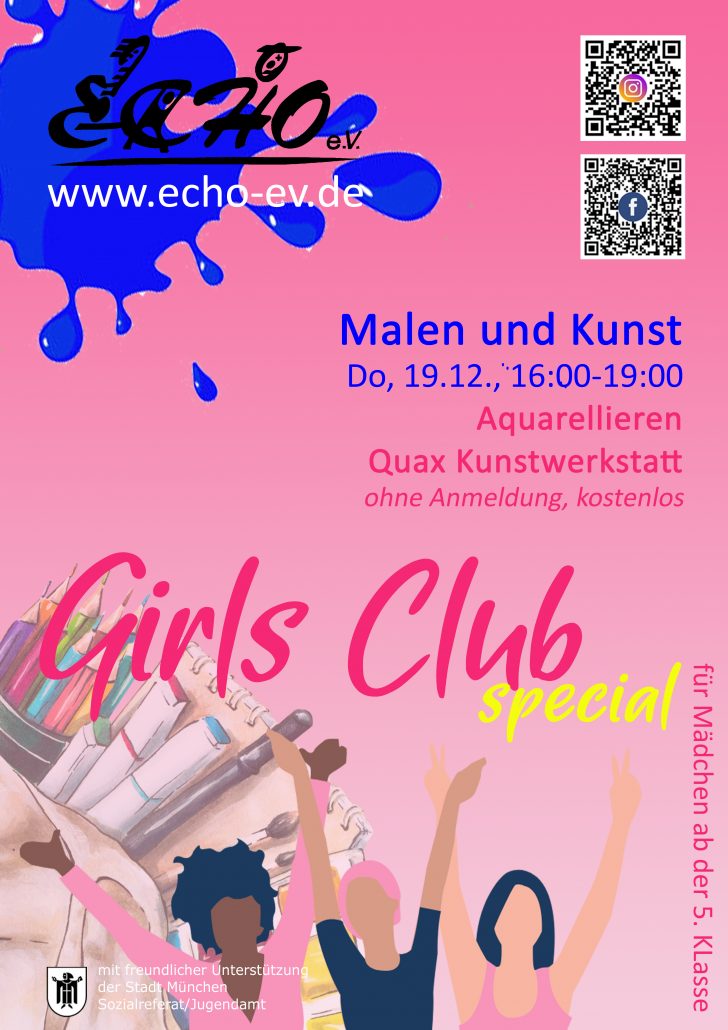 Girls Club: KUNST & ZEICHNEN – Echo e.V.